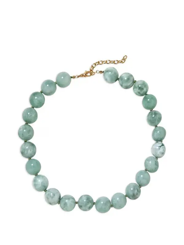 JENNIFER BEHR Louisa Jade Beaded Necklace - Green