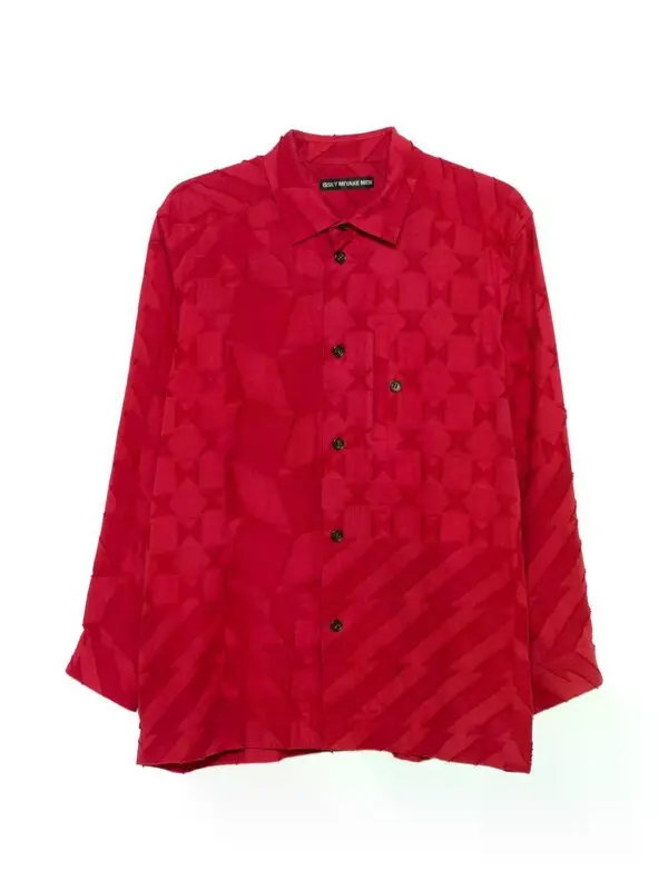 Issey Miyake Geometric Cut Jacquard Shirt