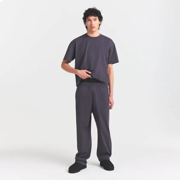 SKIMS Relaxed Heavyweight Cotton Pants - Raven