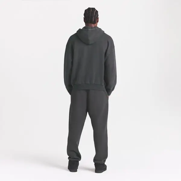 SKIMS Heavyweight Fleece Zip-up Hoodie - Washed Onyx