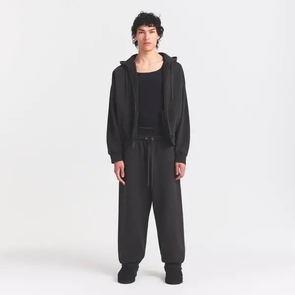 SKIMS Heavyweight Fleece Zip-up Hoodie - Washed Onyx