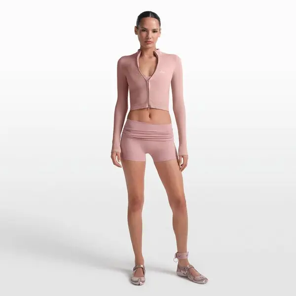 SKIMS 3" Foldover Matte Shorts - Himalayan