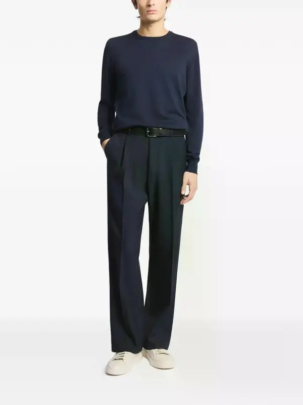 FAY Long-sleeve Crew Neck Sweater - Blue