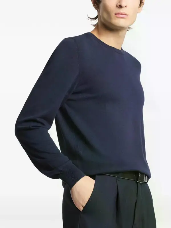 FAY Long-sleeve Crew Neck Sweater - Blue