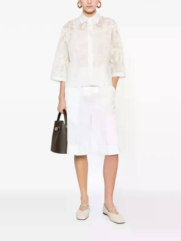 Peserico Button-up Shirt With Sequin Embellishments