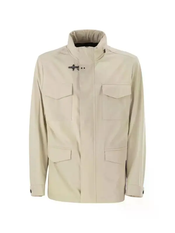 FAY Flap-pocket Jacket With Detachable Hood - Neutrals