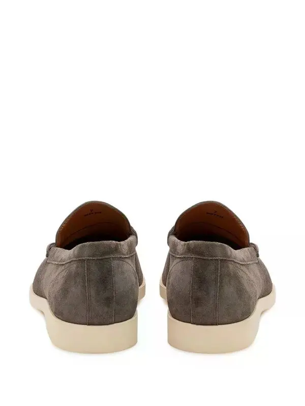 TOD'S Suede Penny Loafers - Grey