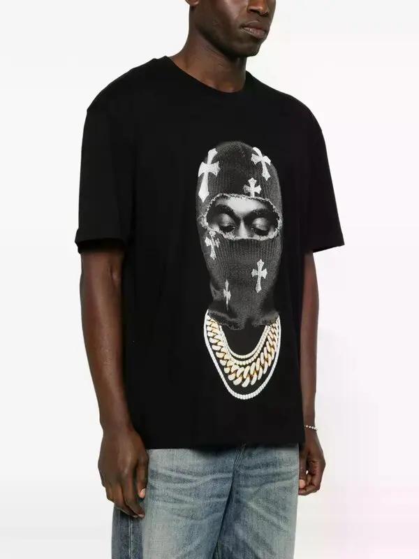 IH NOM UH NIT Mask Crosses-print T-shirt - Black