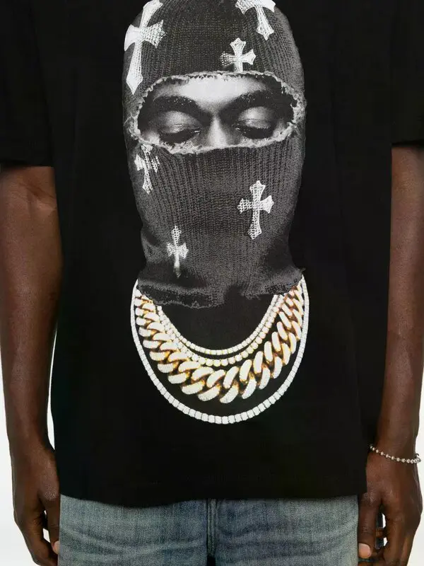 IH NOM UH NIT Mask Crosses-print T-shirt - Black