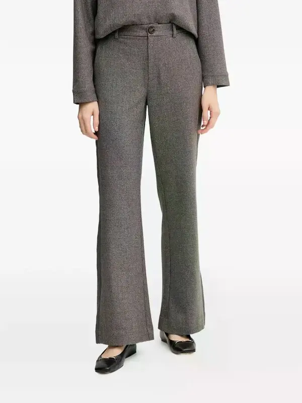 MOS MOSH Tailored Flared Trousers With Side Stripe Detail