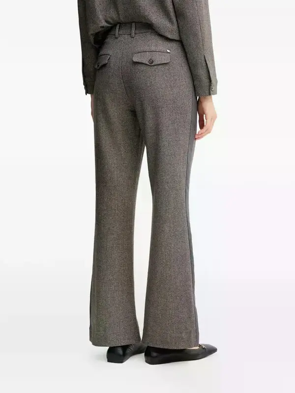 MOS MOSH Tailored Flared Trousers With Side Stripe Detail