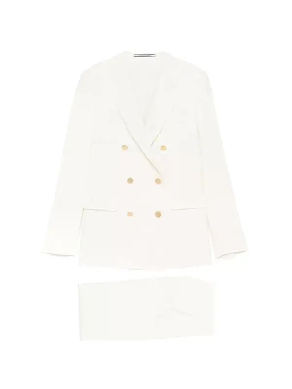 Tagliatore Double-breasted Suit - White