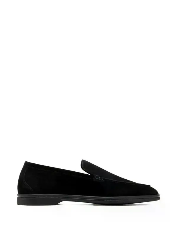 SCAROSSO Suede Loafers - Black