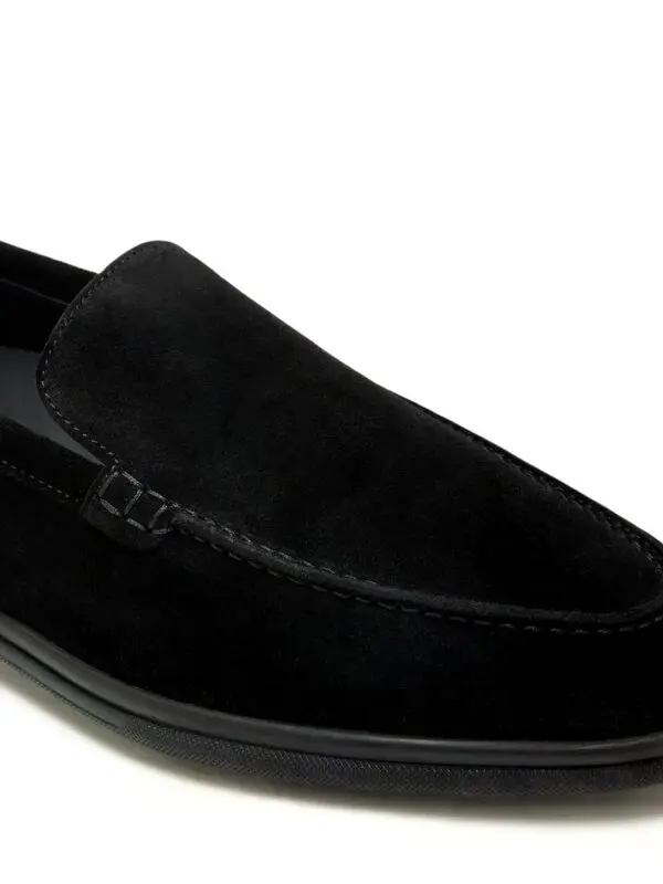 SCAROSSO Suede Loafers - Black