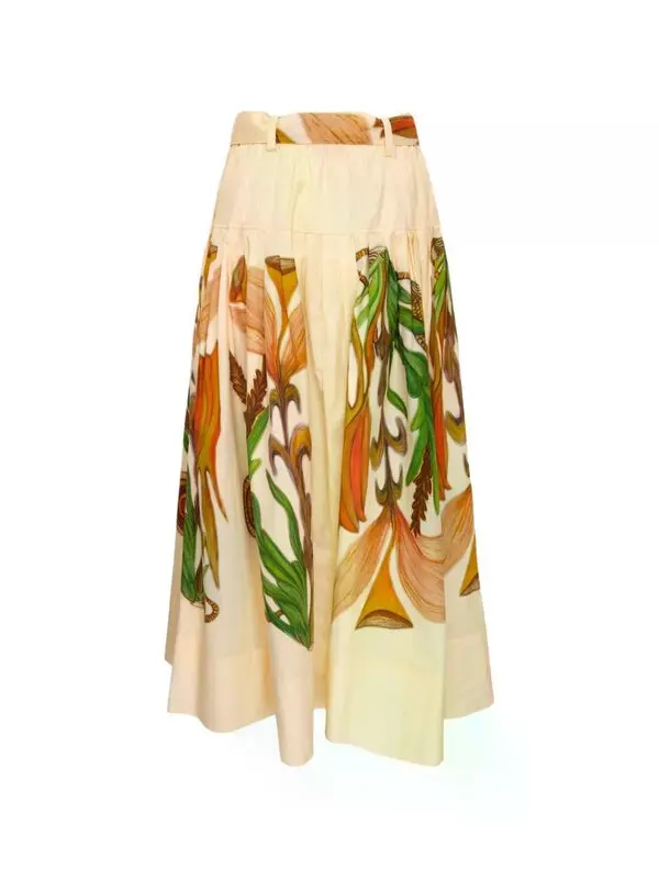 Ulla Johnson Filagree Pleated Midi Skirt