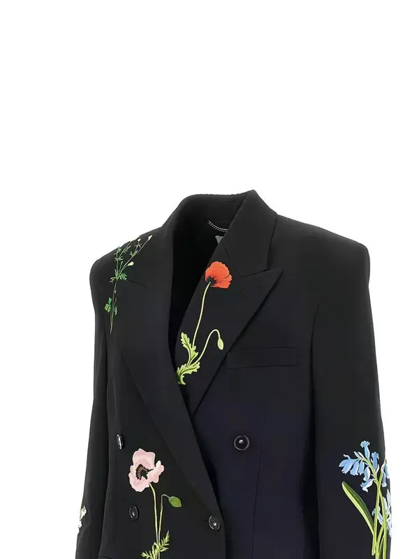 Stella McCartney Floral-embroidered Double-breasted Jacket