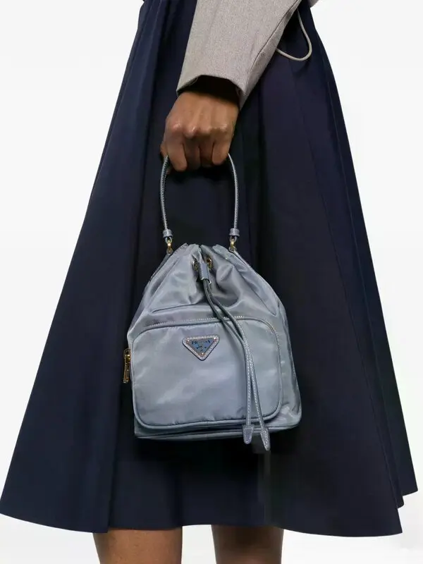 Prada Duet Re-nylon Bucket Bag - Blue