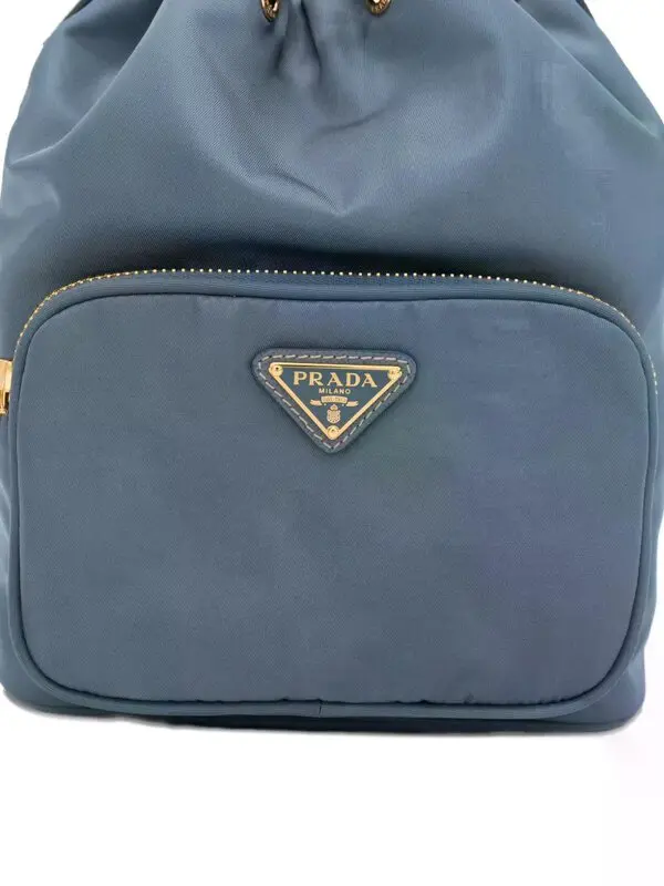 Prada Duet Re-nylon Bucket Bag - Blue