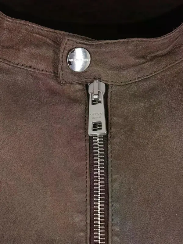 GIORGIO BRATO Lamb Leather Zip Jacket