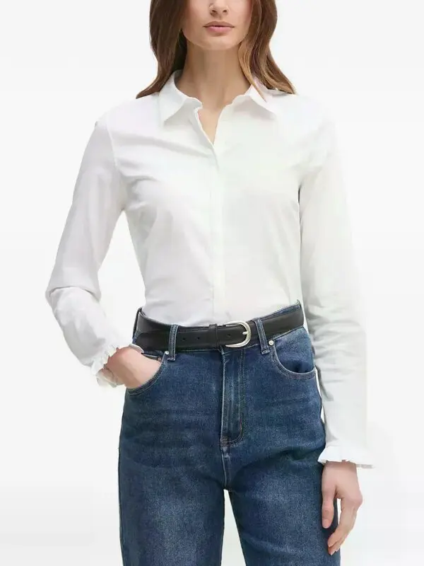 MOS MOSH Mattie Ruffled Cuffs Shirt - White