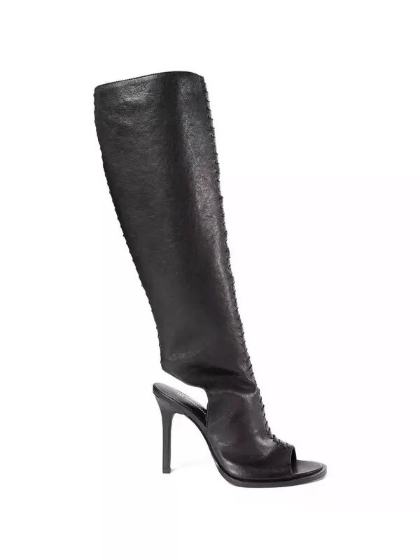 ANN DEMEULEMEESTER Seria Leather Open-toe Pumps