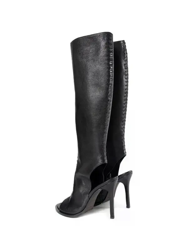 ANN DEMEULEMEESTER Seria Leather Open-toe Pumps