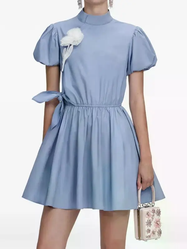 SELF-PORTRAIT Puff-sleeve Mini Dress