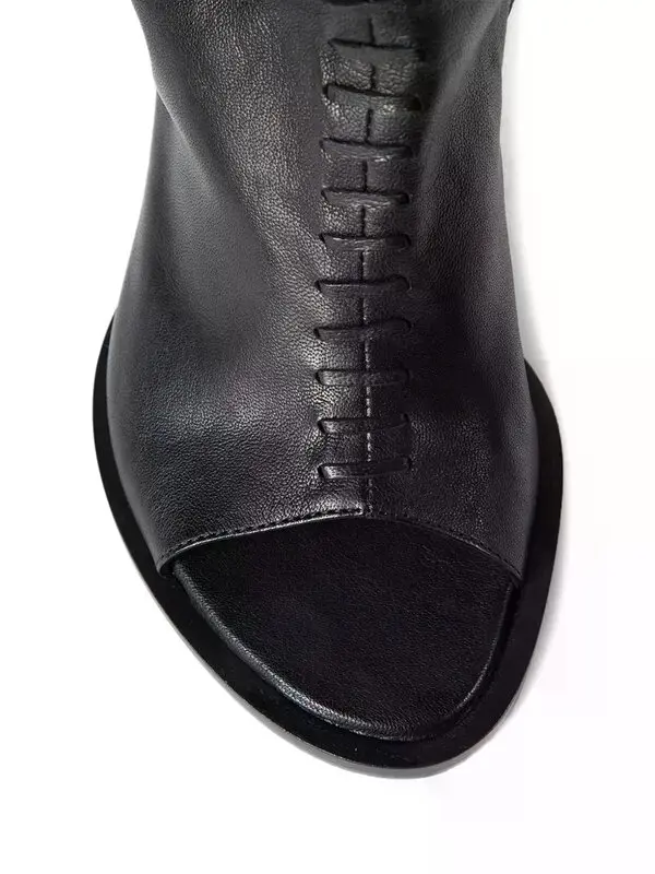 ANN DEMEULEMEESTER Elvy Stitched Leather Pumps