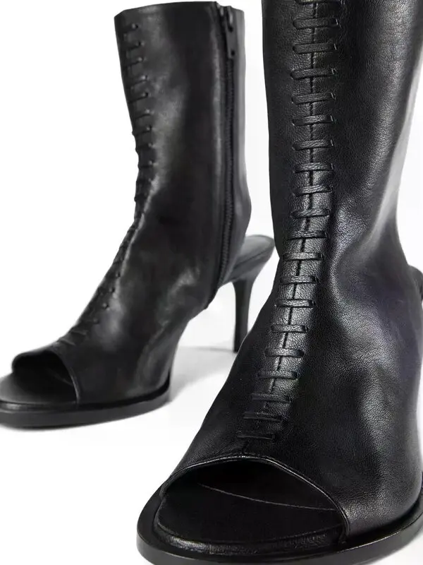 ANN DEMEULEMEESTER Elvy Stitched Leather Pumps
