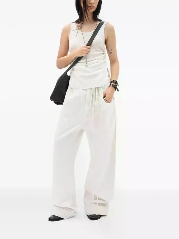 ANN DEMEULEMEESTER Mara Wrinkled Tank Top - White