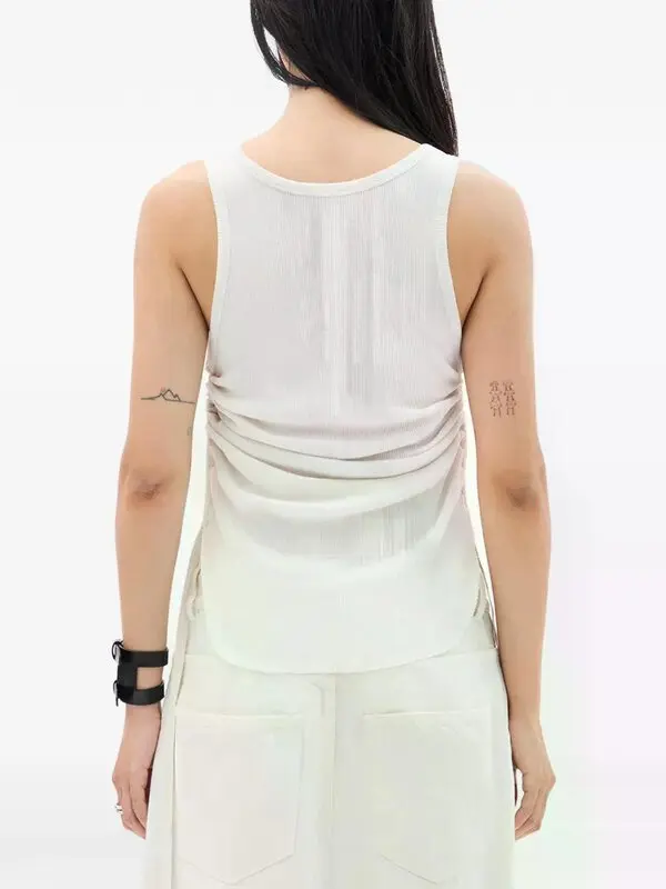 ANN DEMEULEMEESTER Mara Wrinkled Tank Top - White