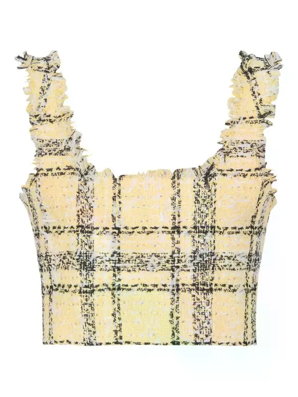 Balmain Glittered Tweed Top