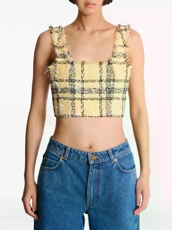 Balmain Glittered Tweed Top