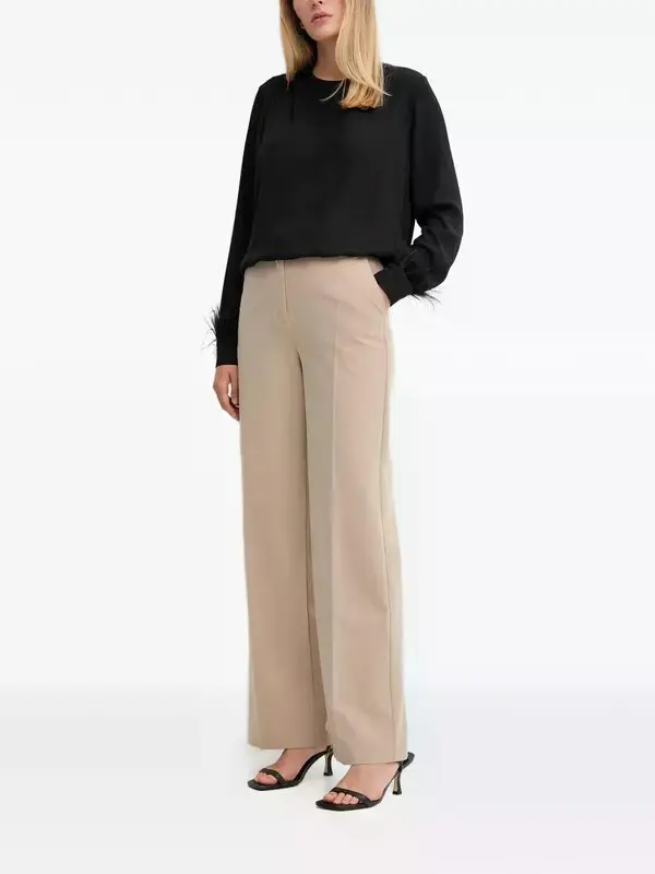 GAUDI Feather-trim Top With Button Detail