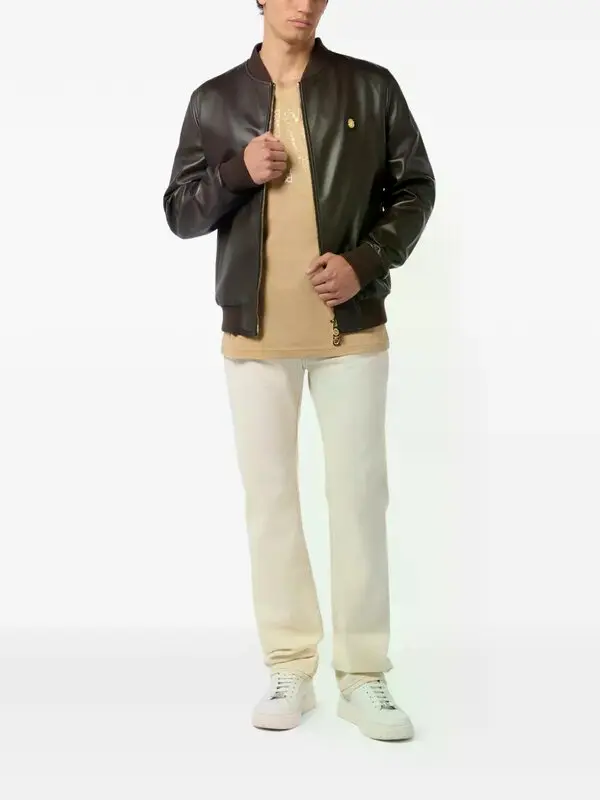 BILLIONAIRE Leather Zip-up Jacket
