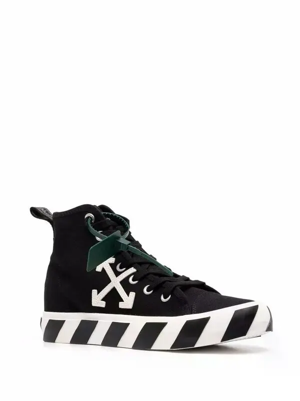 Off-White Vulcanized Mid-top Sneakers - Black