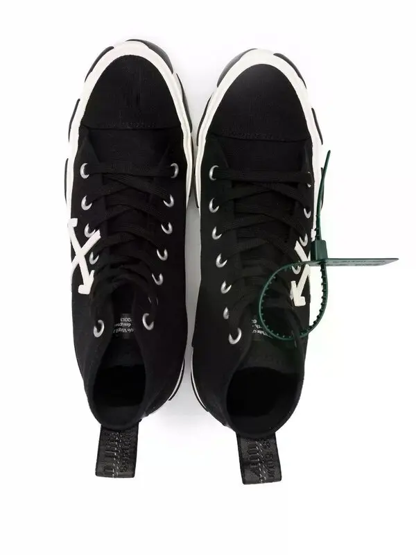 Off-White Vulcanized Mid-top Sneakers - Black
