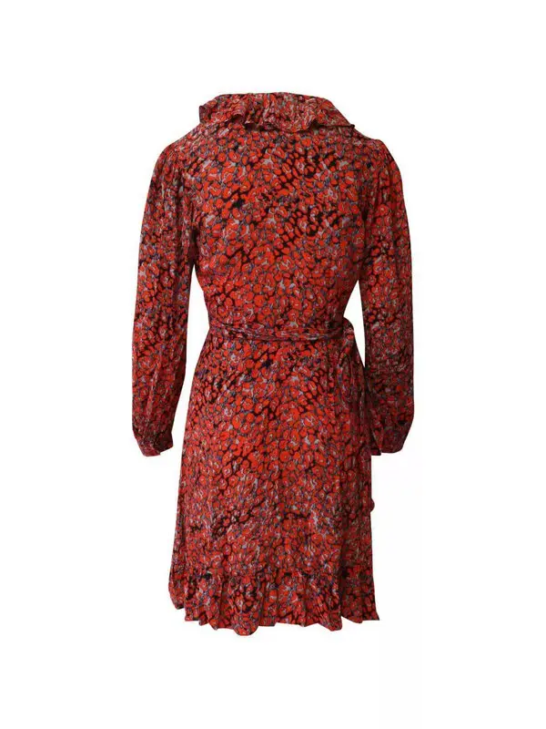 Maje Rosetto Leopard-print Wrap Mini Dress