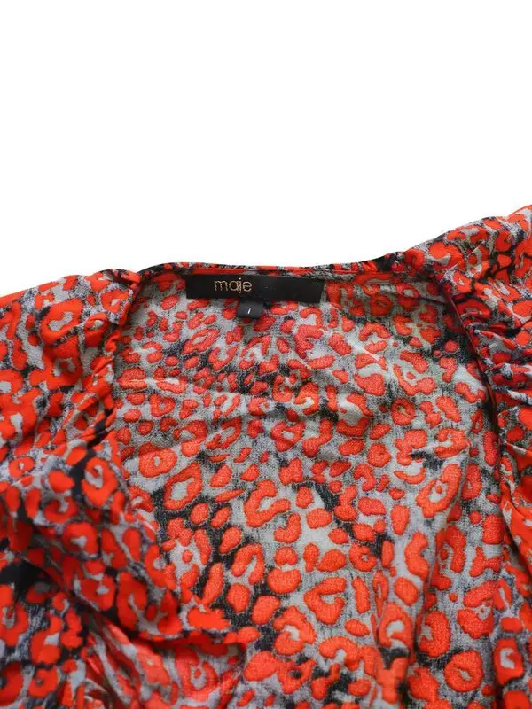 Maje Rosetto Leopard-print Wrap Mini Dress