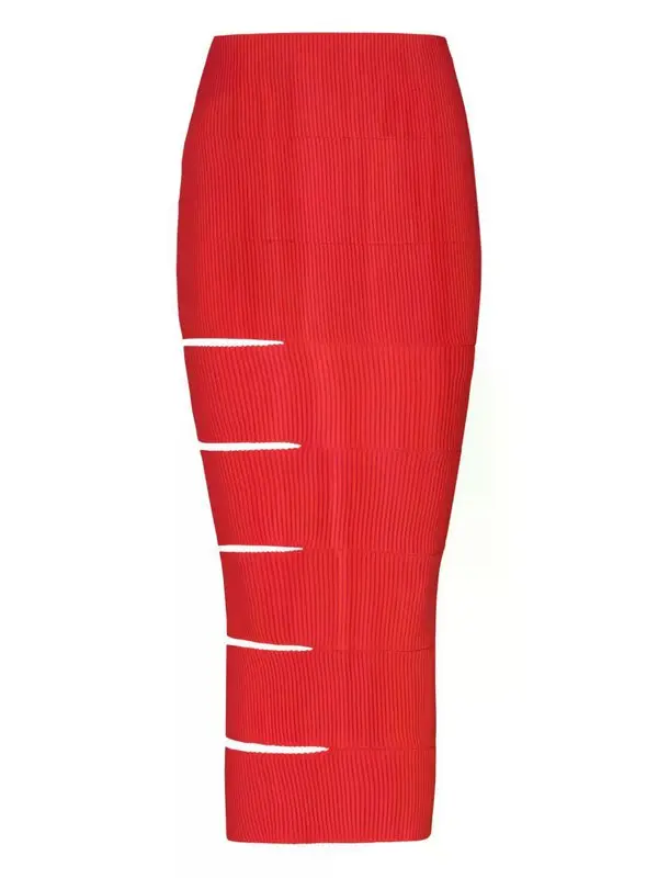 Balmain Cut-out Knitted Skirt