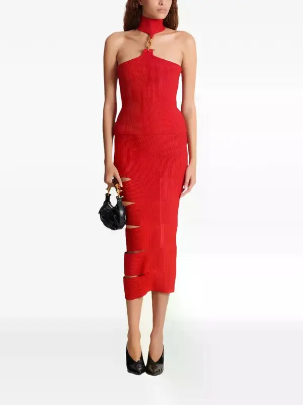 Balmain Cut-out Knitted Skirt