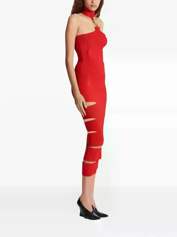 Balmain Cut-out Knitted Skirt