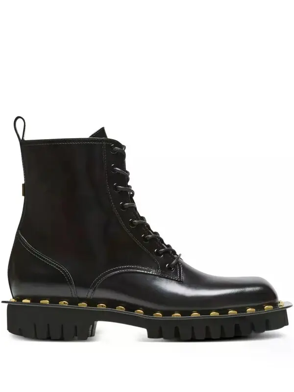 Balmain Glazed Combat Boots