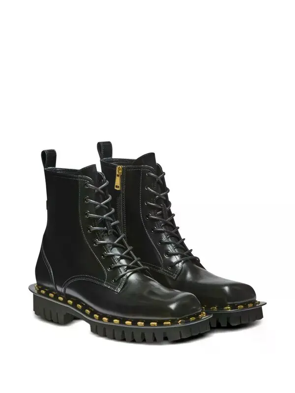 Balmain Glazed Combat Boots
