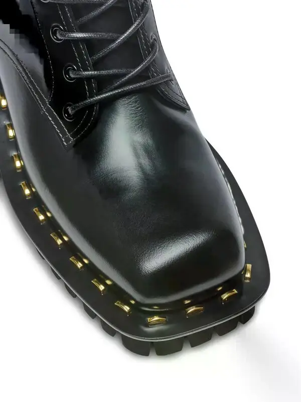 Balmain Glazed Combat Boots