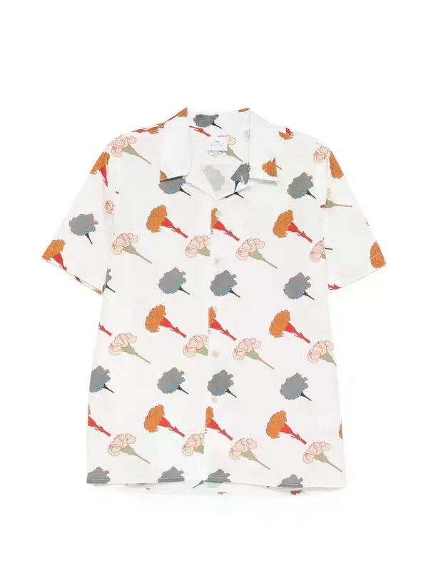 Paul Smith Carnation-print Shirt - White