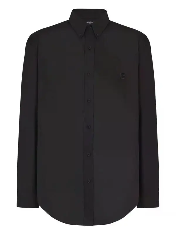 Balmain Cotton Poplin Shirt - Black