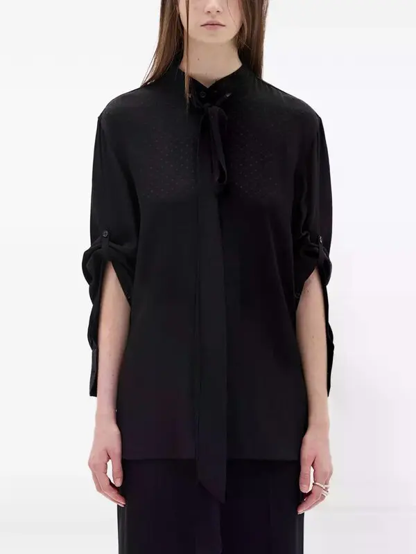 ANN DEMEULEMEESTER Dien Lavallière Neck-tie Shirt