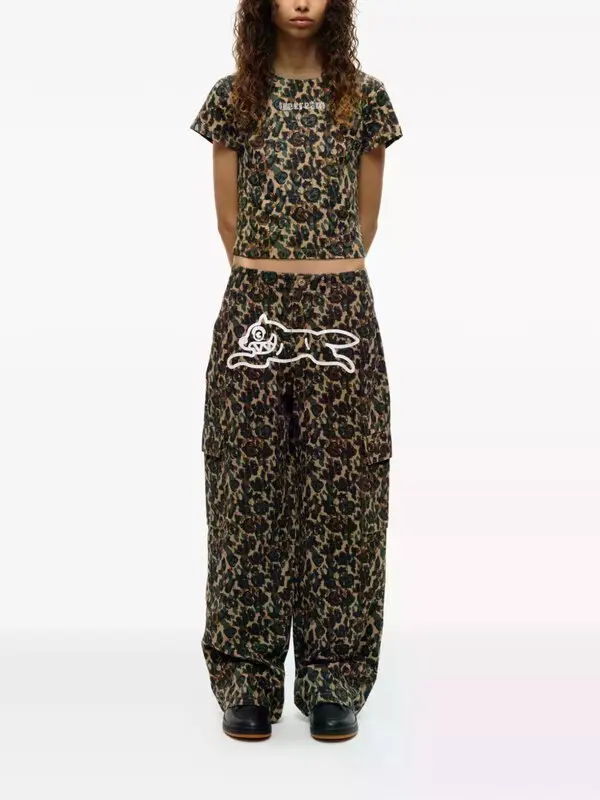 ICECREAM Graphic Print Wide Leg Trousers