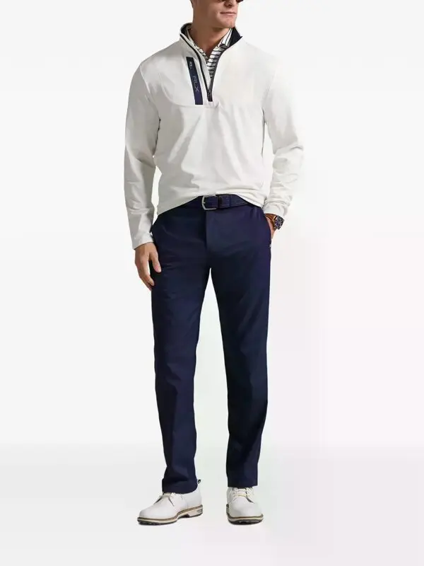 Rlx Ralph Lauren Half-zip Mock-neck Sweatshirt - White